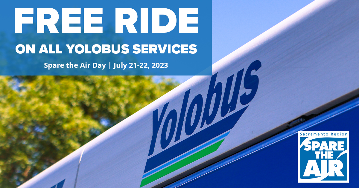 Systemwide Free Ride for Spare the Air Day - YoloTD
